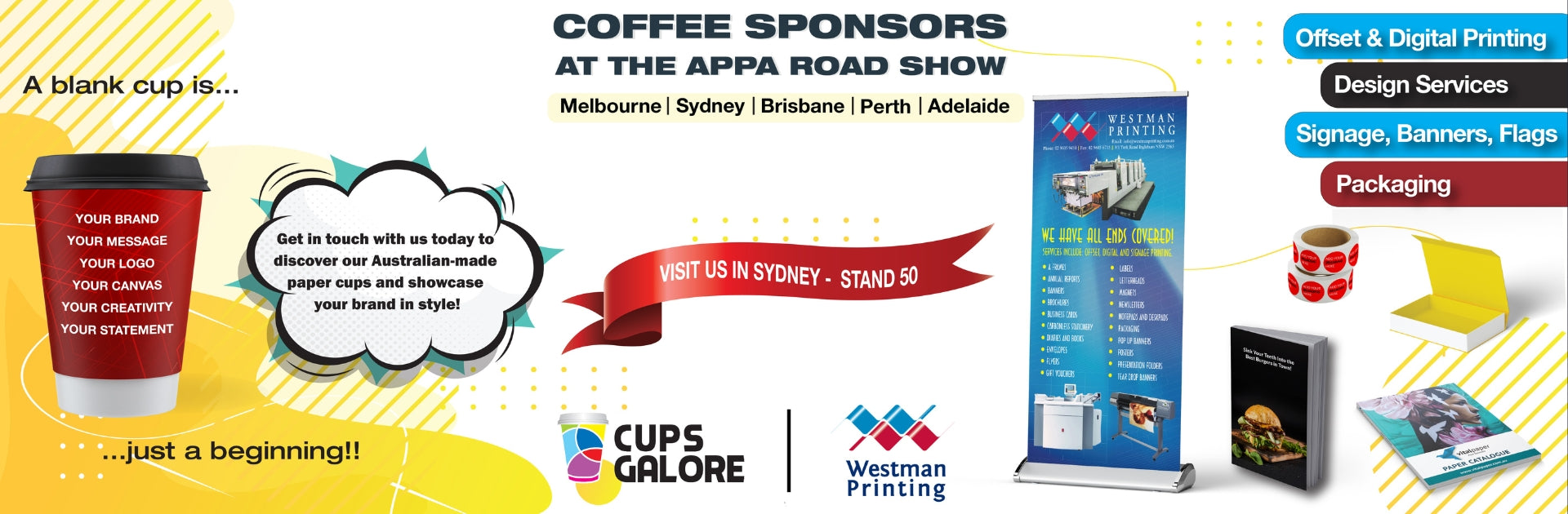 Cups Galore at APPA Roadshow 2025 – Visit Us at Booth 50 in Sydney! – Cupsgalore